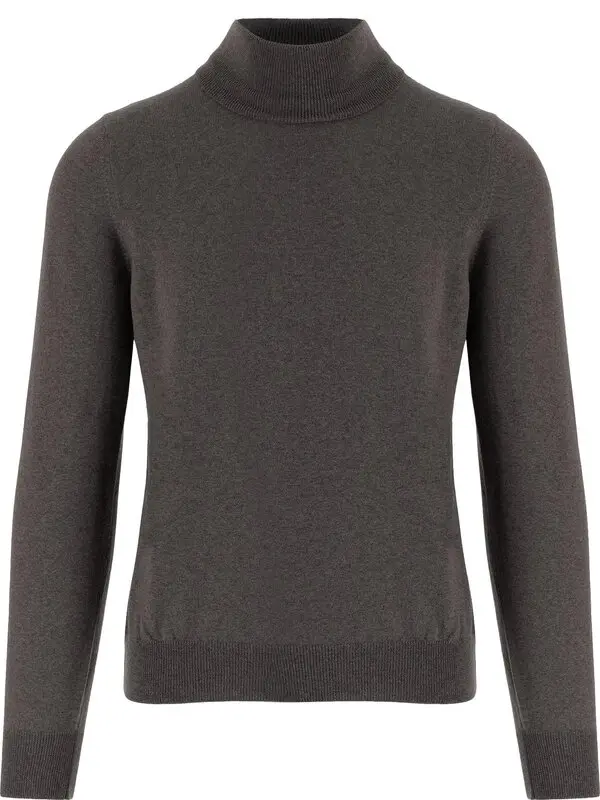 Tagliatore Wool Turtle Neck Sweater - Brown