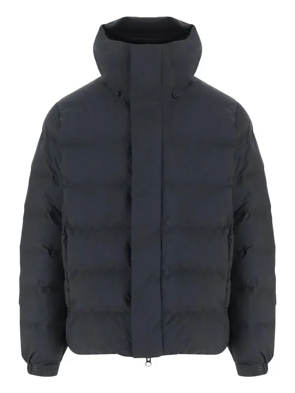 SAVE THE DUCK Nylon Down Jacket With High Collar And Channel Quilting - Black