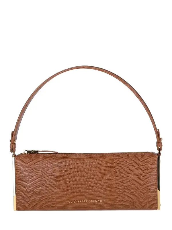 Elisabetta Franchi Beige Baguette Bag - Tan