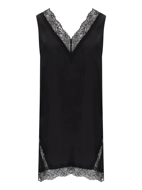 Marella Silk Costone Top - Black