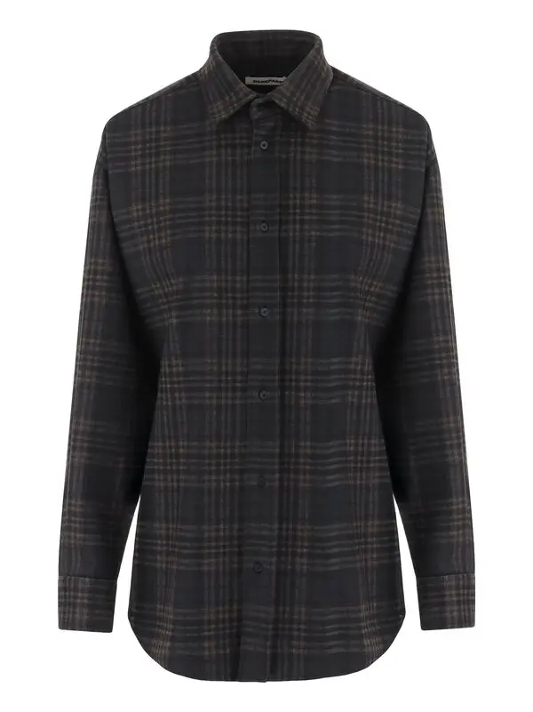 DARKPARK Stretch Viscose Blend Shirt With Check Pattern - Multi