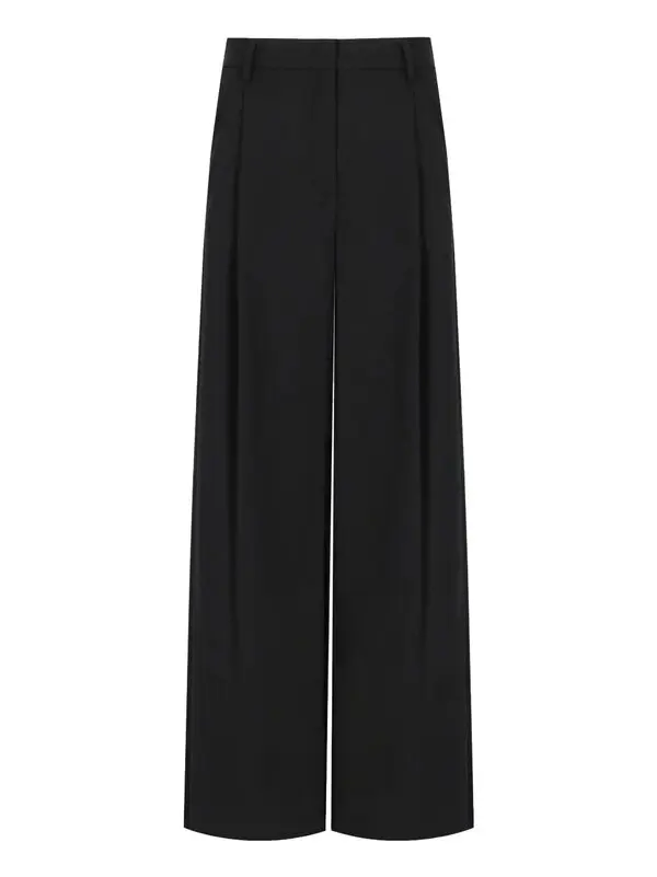 Max Mara Ovvio Wide Leg Trousers - Black