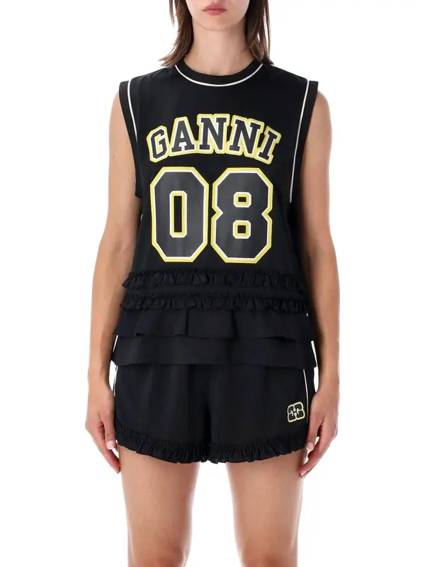 GANNI Top - Nero