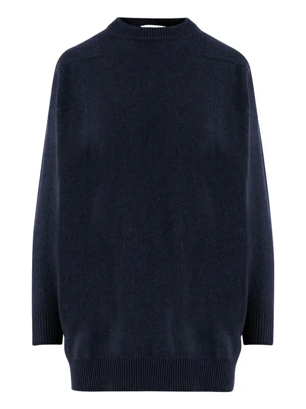 JIL SANDER Wool Blend Sweater - Navy