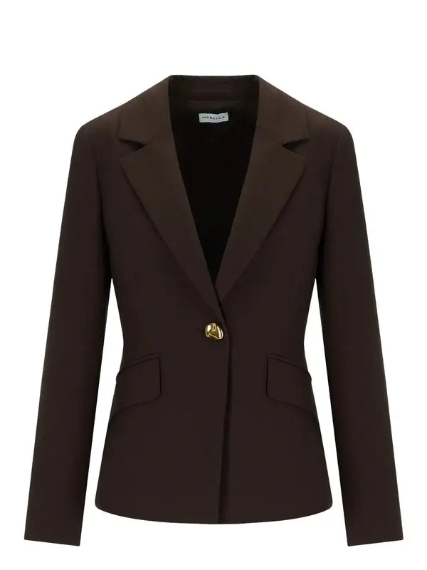 Marella Exploit Single Breasted Blazer - Brown