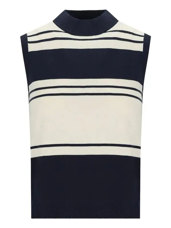 Max Mara Nazione White Top - Blue