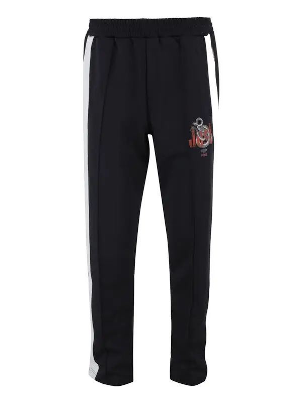 Just Cavalli Stretch Nylon Track Pants - Black