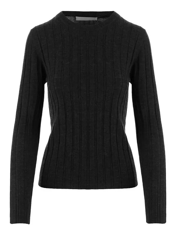 ALLUDE Wool Sweater - Black