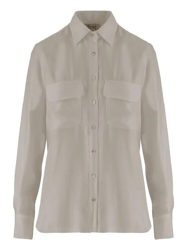 HER SHIRT Silk Shirt - Ivory