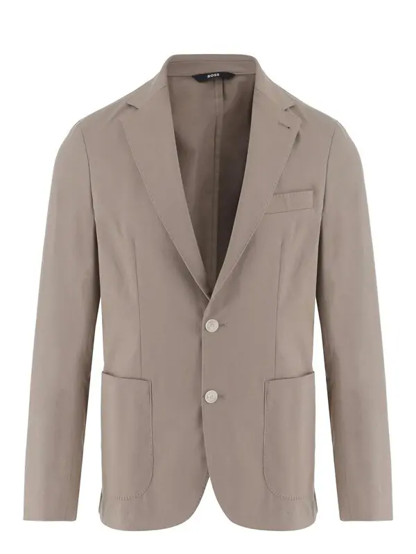 Hugo Boss Stretch Cotton Jacket - Beige