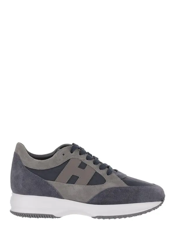 Hogan Interactive Sneakers In Suede And Mesh - Multi