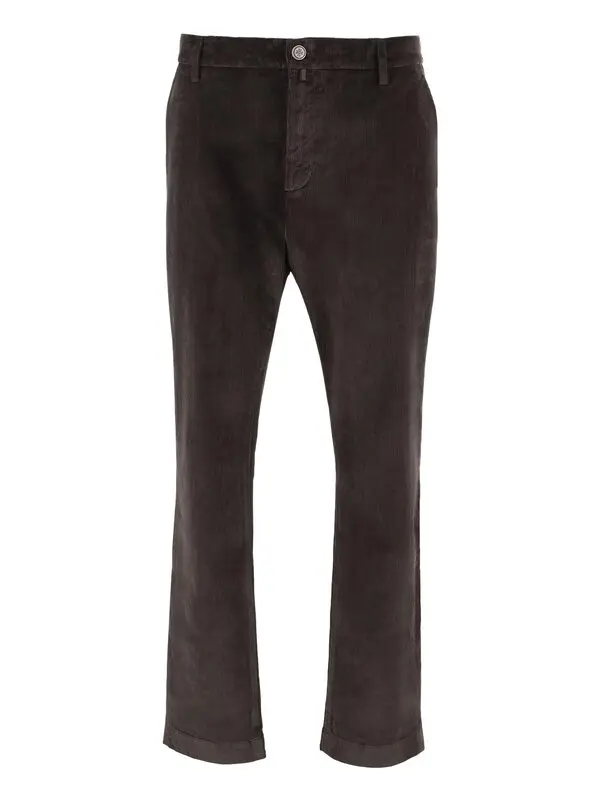 JACOB COHЁN Stretch Cotton Velvet Pants - Brown