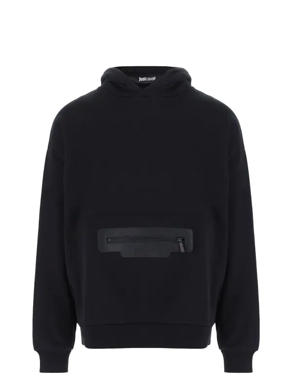 Just Cavalli Cotton Sweatshirt - Black
