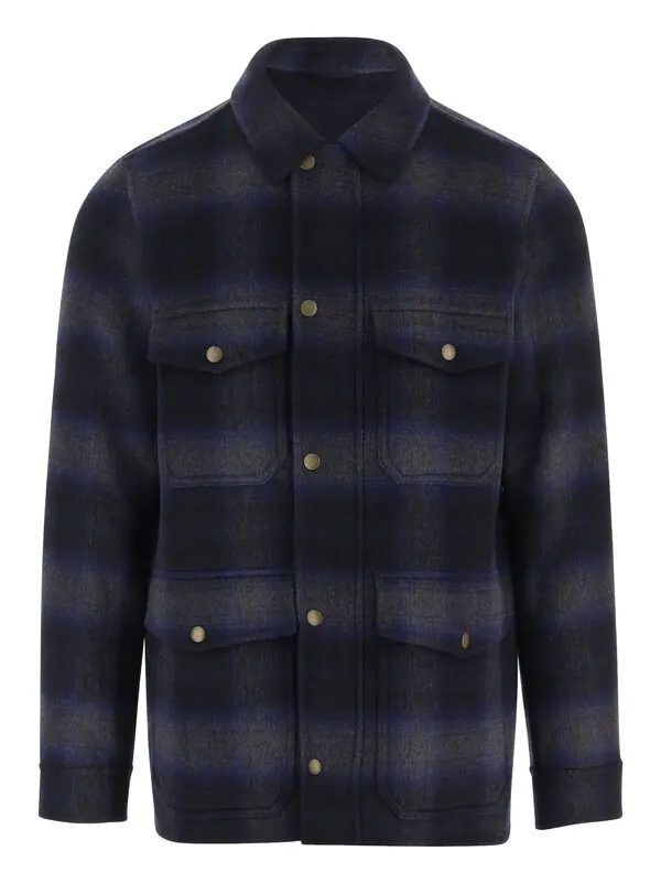 Woolrich Wool Blend Shirt With Check Pattern - Multi