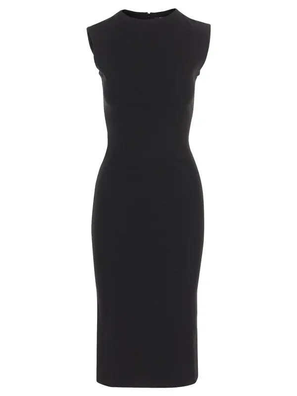 Jacquemus Alba Midi Dress With Ruffles - Black