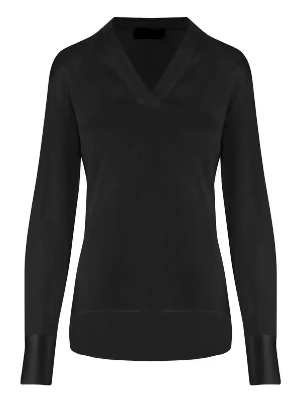 F.IT Stretch Silk Shirt - Black