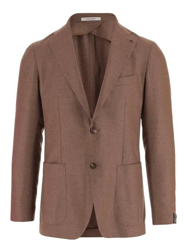 Tagliatore Wool And Cashmere Jacket - Brown