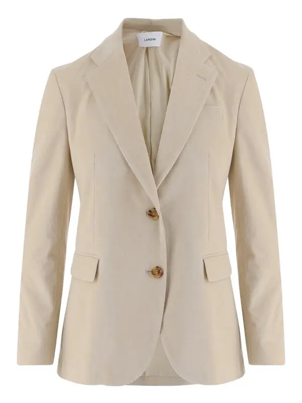 LARDINI Stretch Cotton Jacket - Ivory