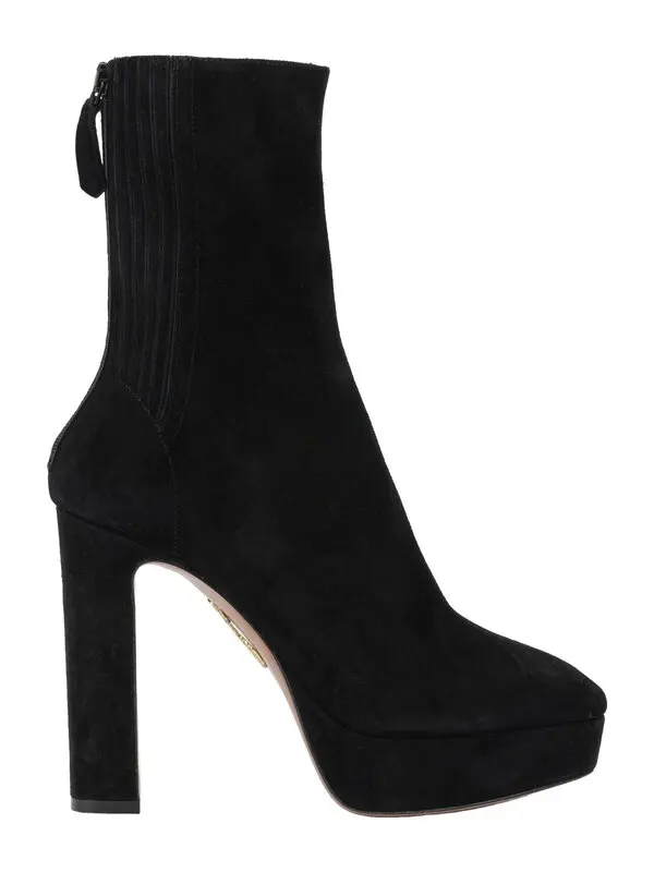 AQUAZZURA Martine 110 Mm' Ankle Boots With Zipper - Black