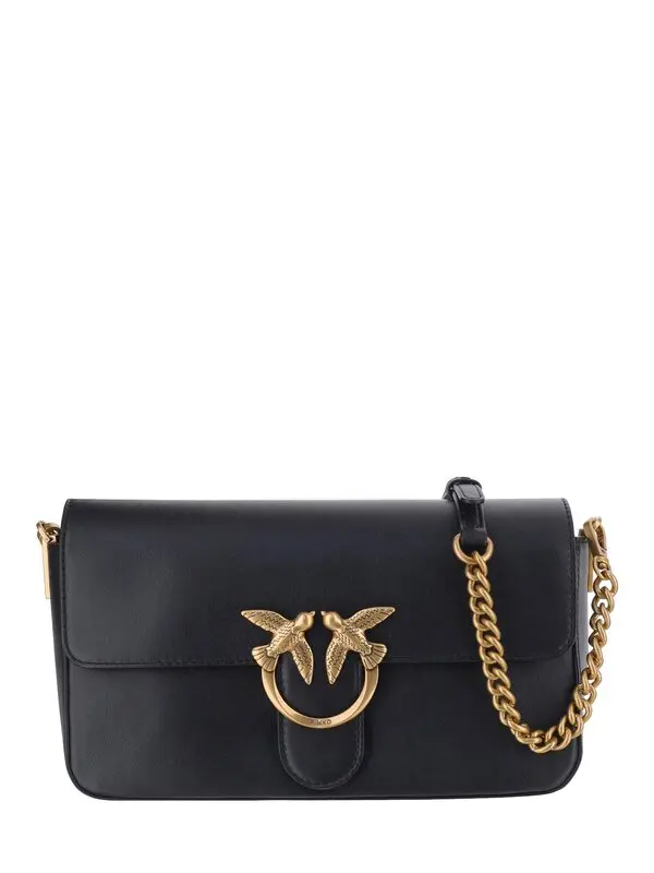 Pinko Logo Cross Body Bag - Black