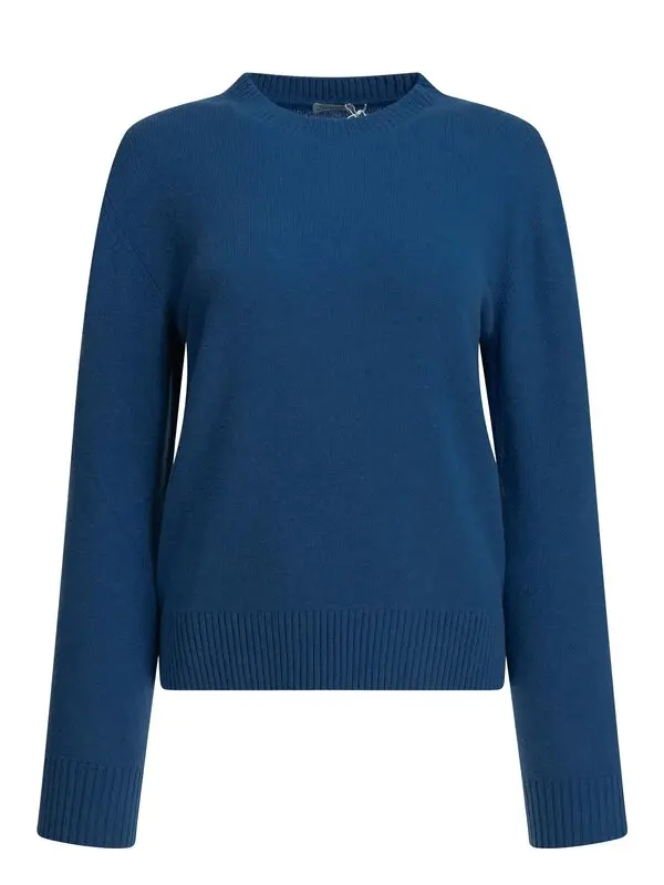 SEMPER Cashmere Crew Neck Sweater - Blue