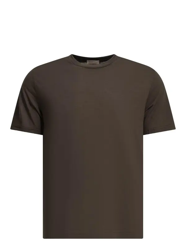 Herno Resort Lana' Crew Neck T Shirt - Brown