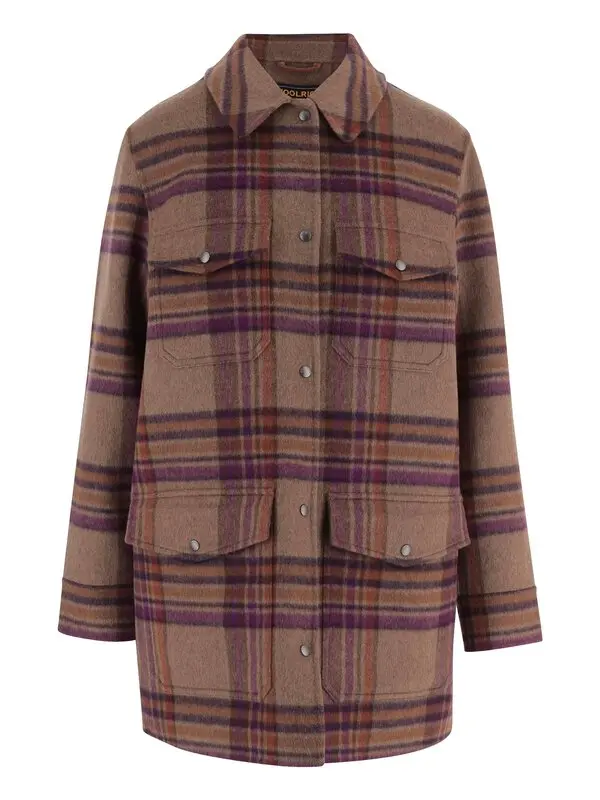 Woolrich Wool Blend Shirt With Check Pattern - Multi