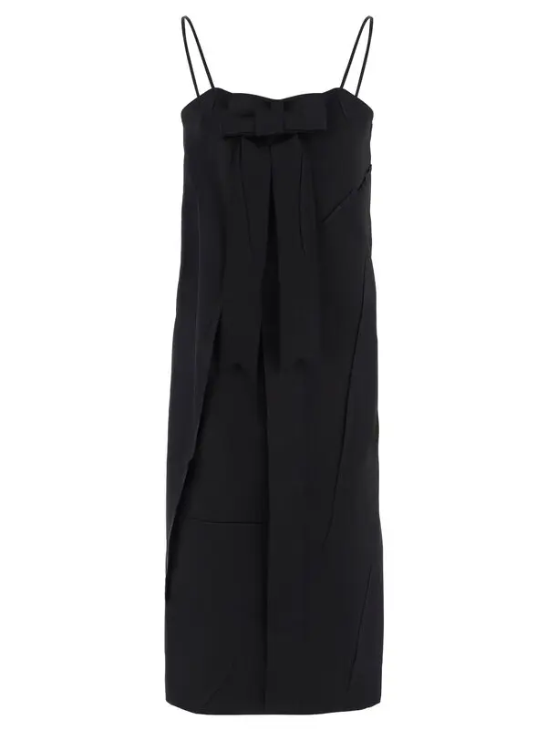 ALAINPAUL Acetate Blend Dress With Bow - Black