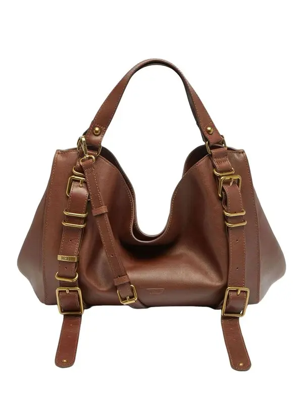 DIESEL® D One” Leather Handbag - Brown