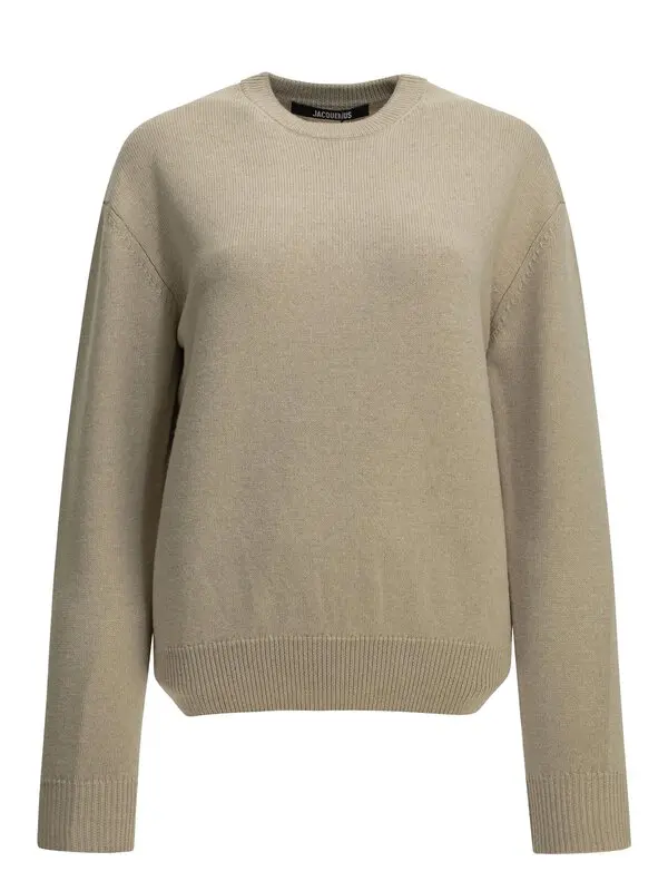 Jacquemus La Maille Moulin' Crew Neck Sweater - Beige