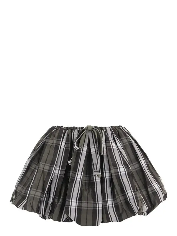 PATOU Wide Leg Skirt With Check Pattern - Multi