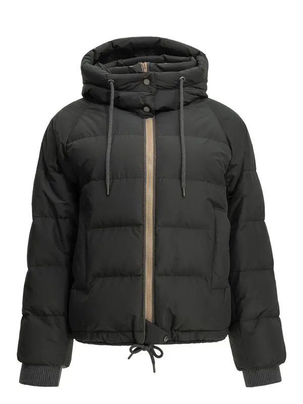 Brunello Cucinelli Taffeta' Short Down Jacket - Black