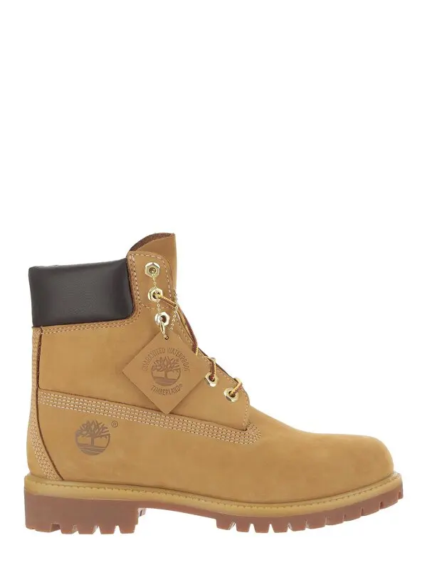 Timberland Premium 6 Inch Leather Ankle Boots - Beige