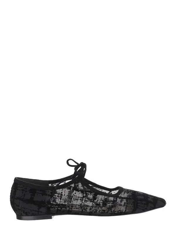 ARTEANA Mesh And Leather Flats - Black