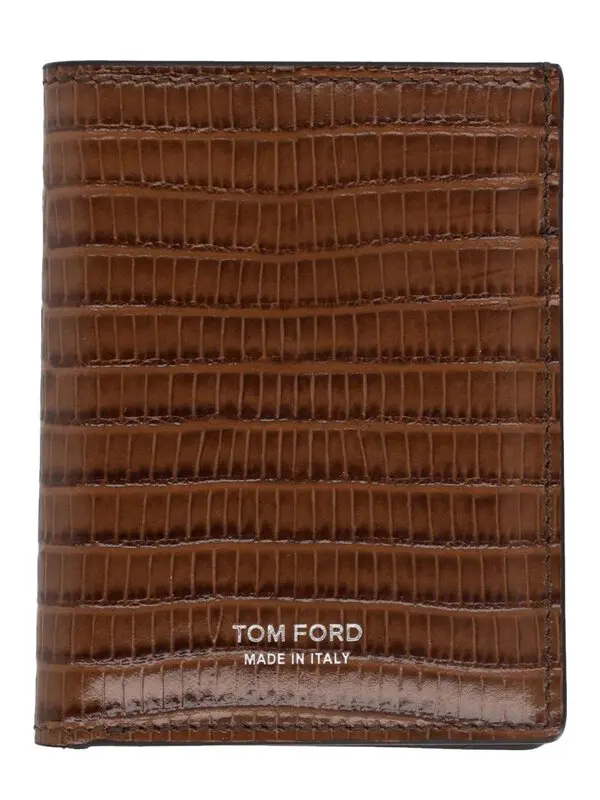 TOM FORD Portacarte Pieghevole 't Line Classic - Brown