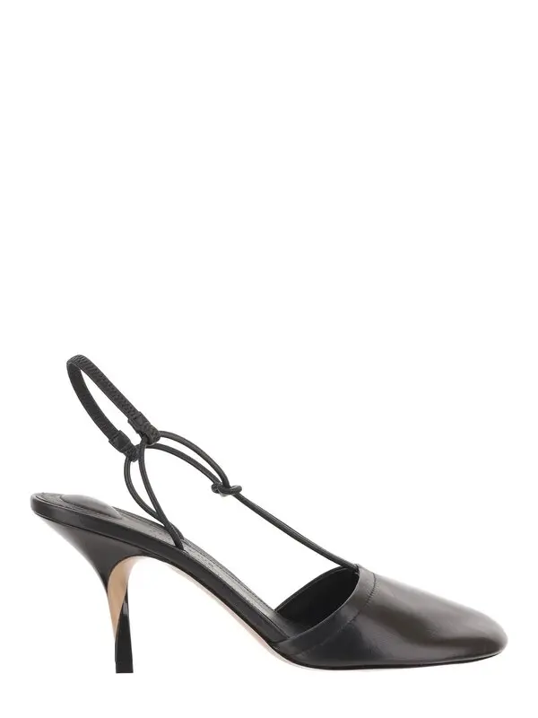 Jacquemus Pina Leather Sandals - Black