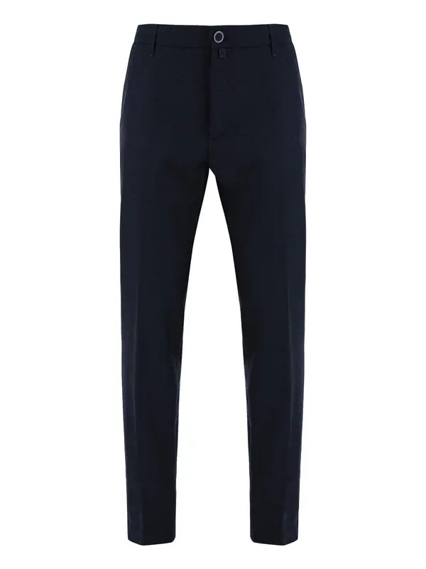 JACOB COHЁN Stretch Wool Pants - Navy