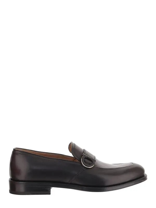 FERRAGAMO Leather Loafers - Black