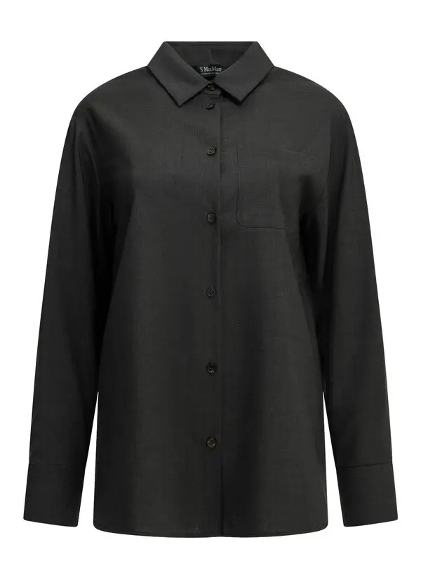 Max Mara Casual Shirt Made Of Virgin Wool - Grey