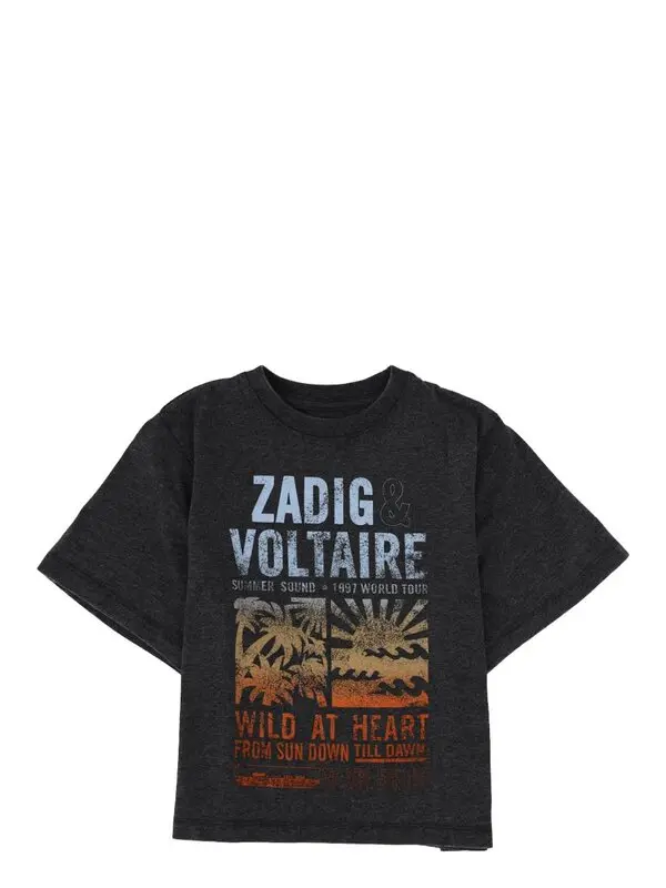 Zadig&Voltaire T Shirt Con Stampa - Black