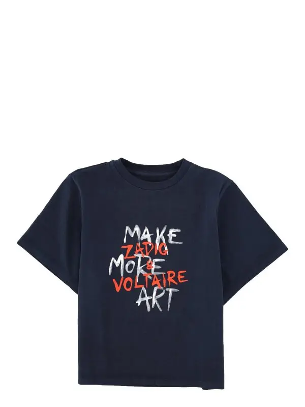 Zadig&Voltaire T Shirt Con Stampa - Blue