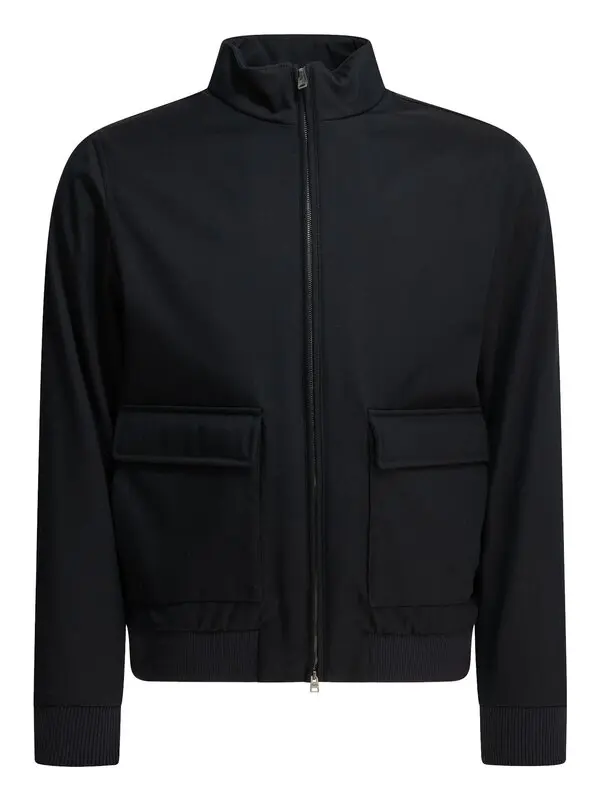 Herno 3 Layers Wool Storm' Bomber Jacket - Blue