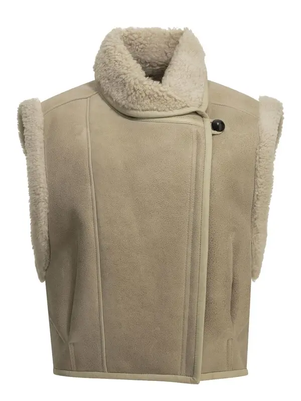 Isabel Marant Étoile Alime' Sleeveless Jacket - Beige