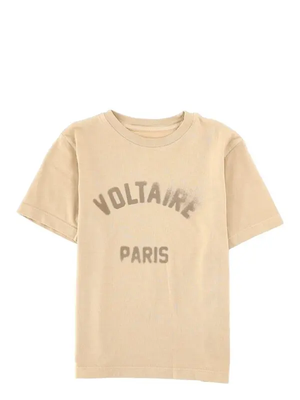 Zadig&Voltaire T Shirt Con Stampa Logo - Beige