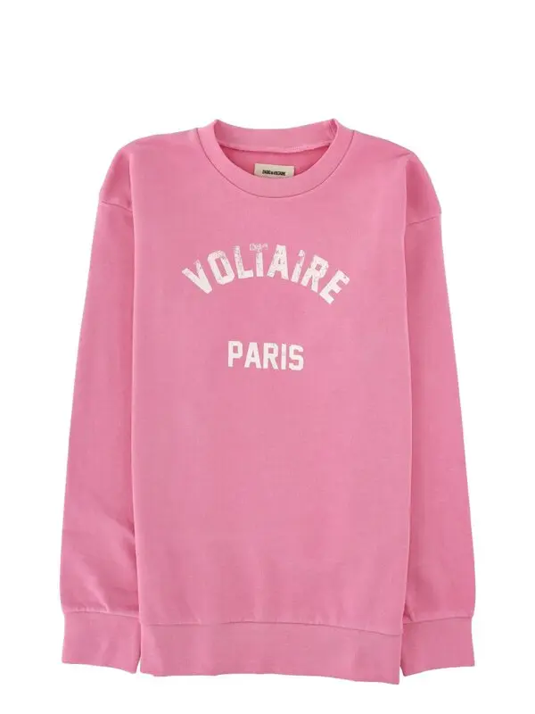 Zadig&Voltaire Felpa Girocollo Con Stampa Logo - Pink