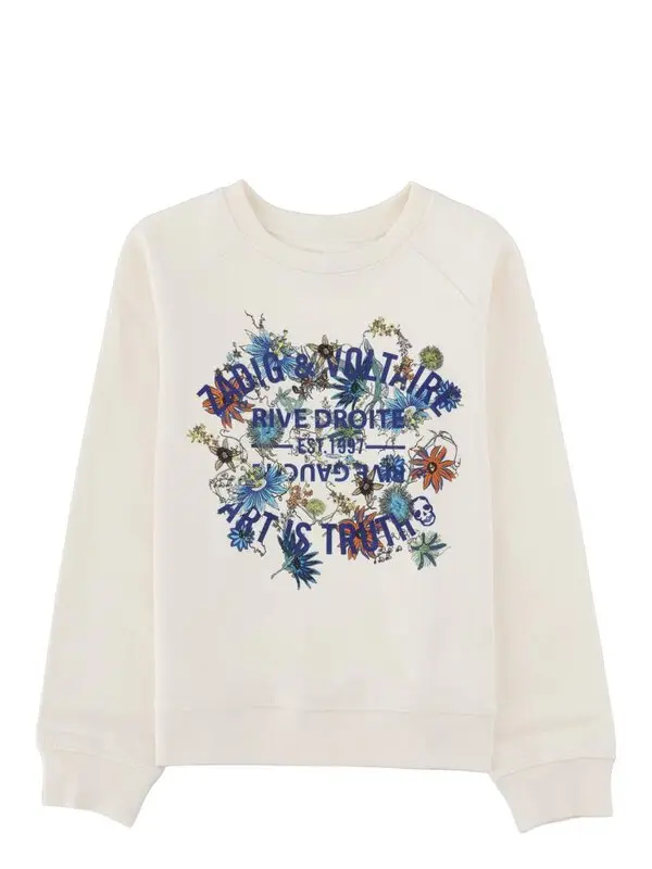 Zadig&Voltaire Felpa Girocollo Con Stampa - White