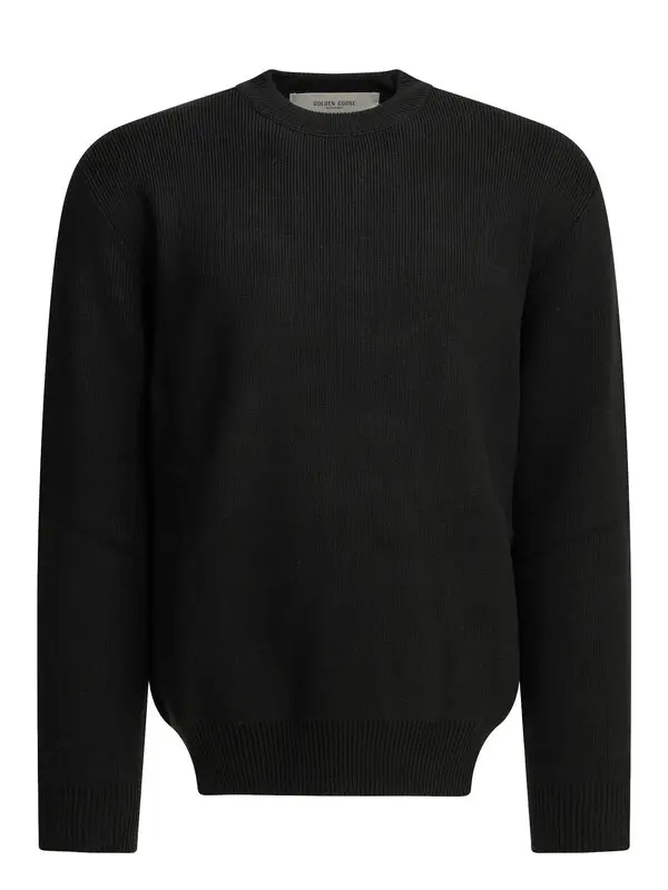 GOLDEN GOOSE Golden' Crewneck Sweater - Black