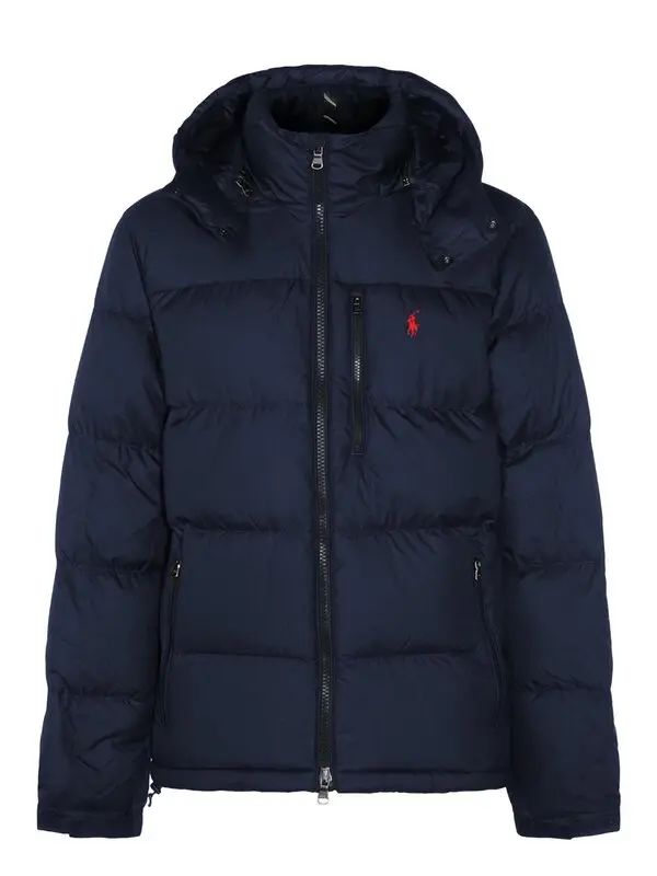 Polo Ralph Lauren Gorham Nylon Down Jacket With Logo - Navy