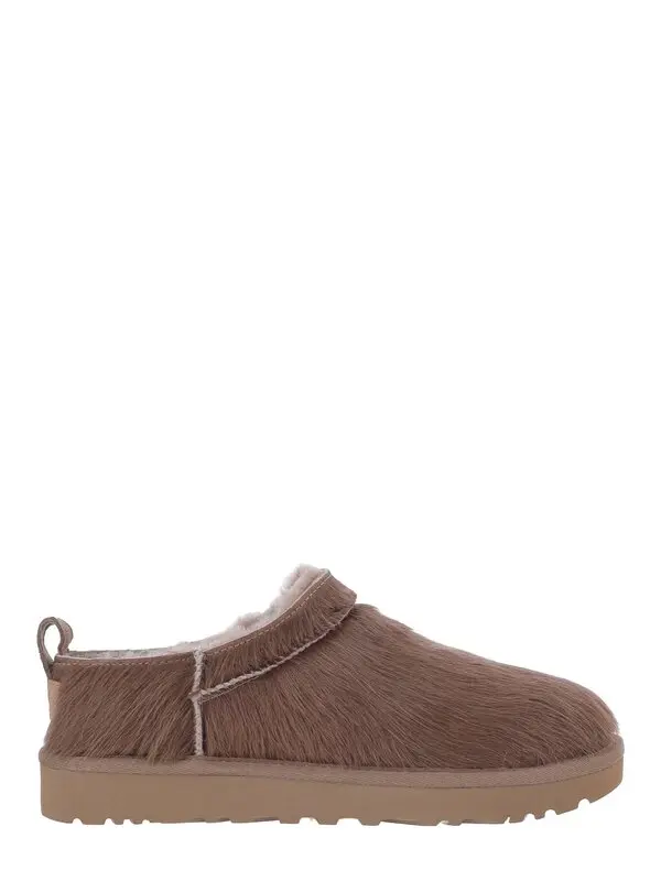 UGG Classic Micro Ankle Boots In Cowhide - Brown
