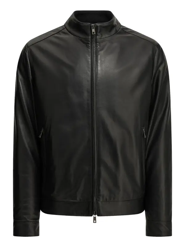 ALTUM Padded Leather Jacket - Black